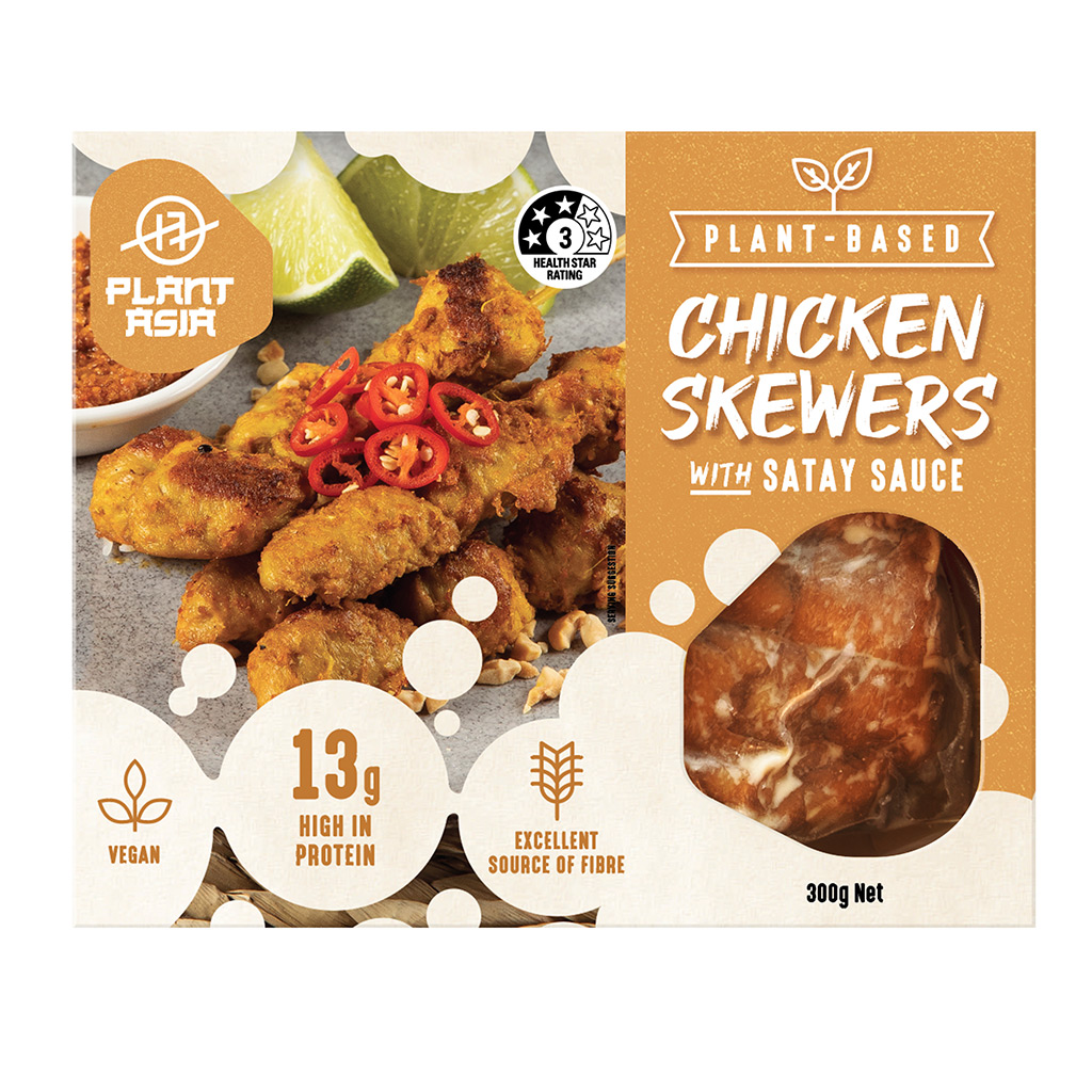 Vegan Satay Chicken Skewers by Plant Asia Ratings & Reviews | Buy Vegan