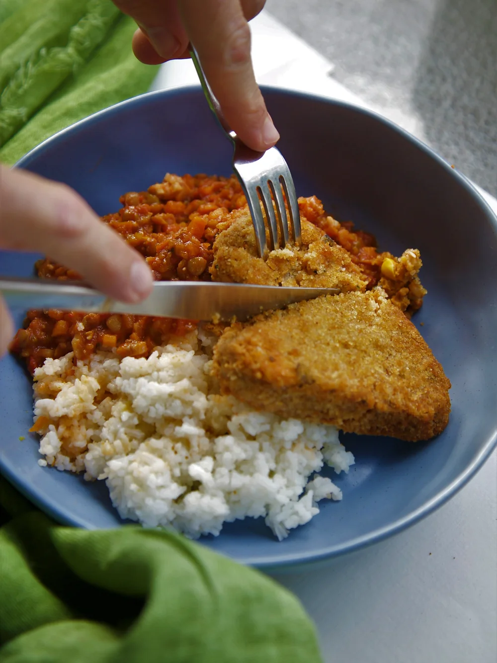 Chili Con Carne with Smokey Black Bean Schnitzel on Jasmine Rice by ...